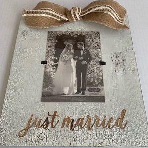 Mud Pie | Accents | Just Married Photo Frame | Poshmark
